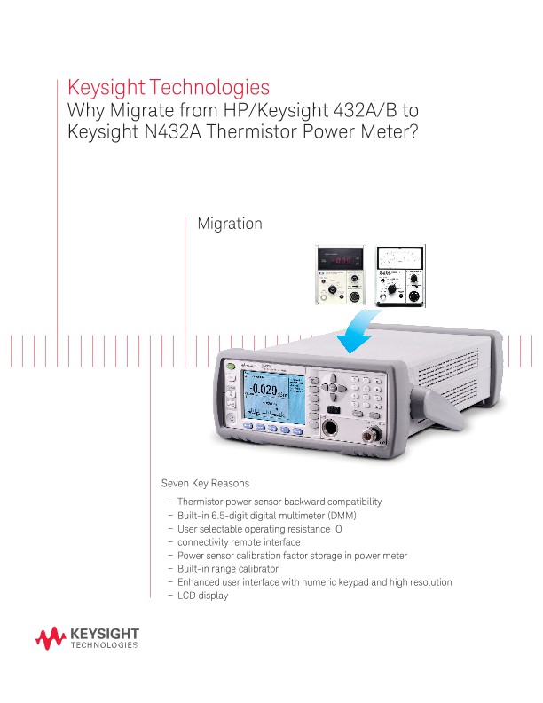 Why Migrate from Keysight 432A/B to Keysight N432A Thermistor Power Meter? - Migration Guide PDF ...
